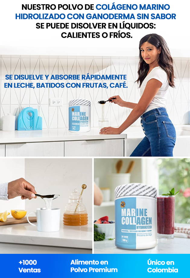 Colágeno con Ganoderma SIN SABOR – Colageno Marino con Ganoderma