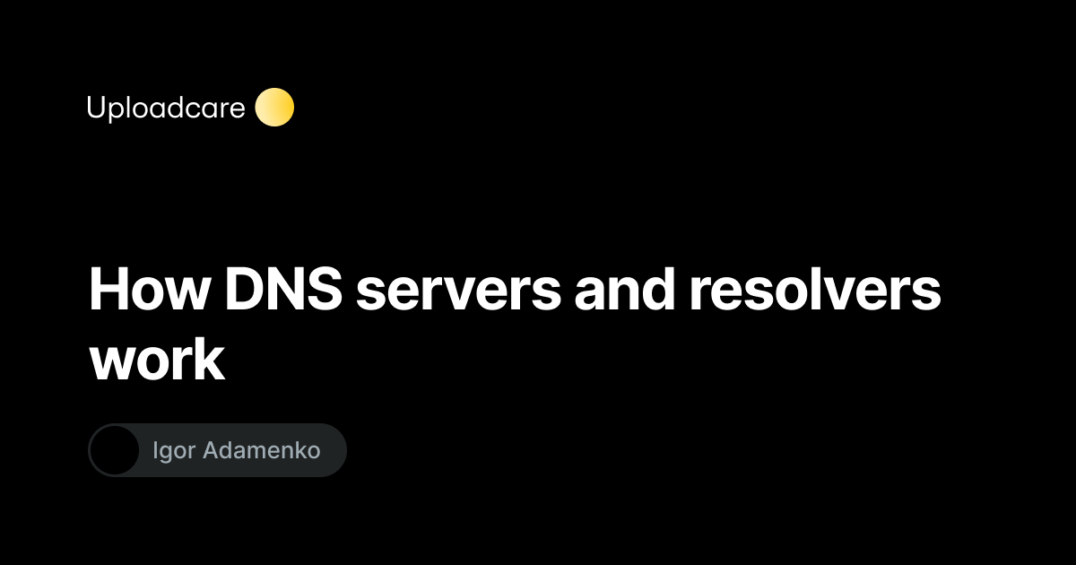 How DNS servers and resolvers work — Uploadcare Blog How DNS servers and resolvers work — Uploadcare Blog
