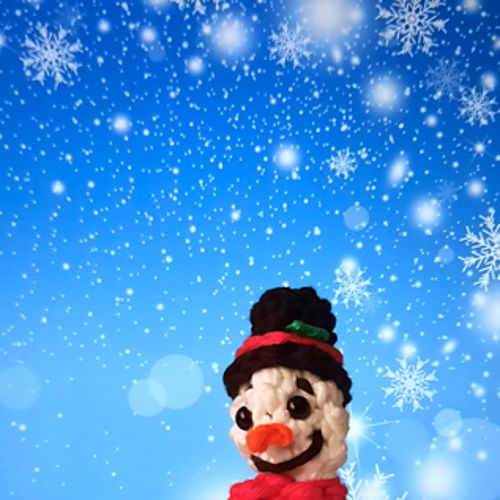 Easy Snowman Worry Worm Crochet Pattern