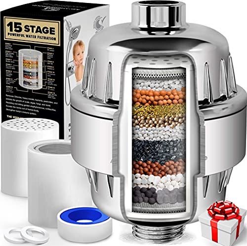 AquaHomeGroup 15 Stage Shower Filter vs Blue Ocean SPA392M Shower Panel ...