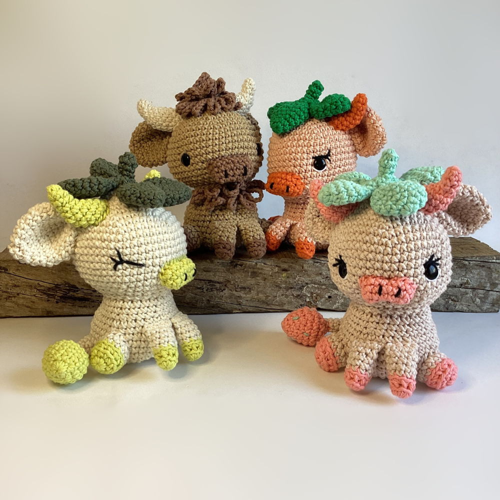 Easy Flavored Cows amigurumi pattern