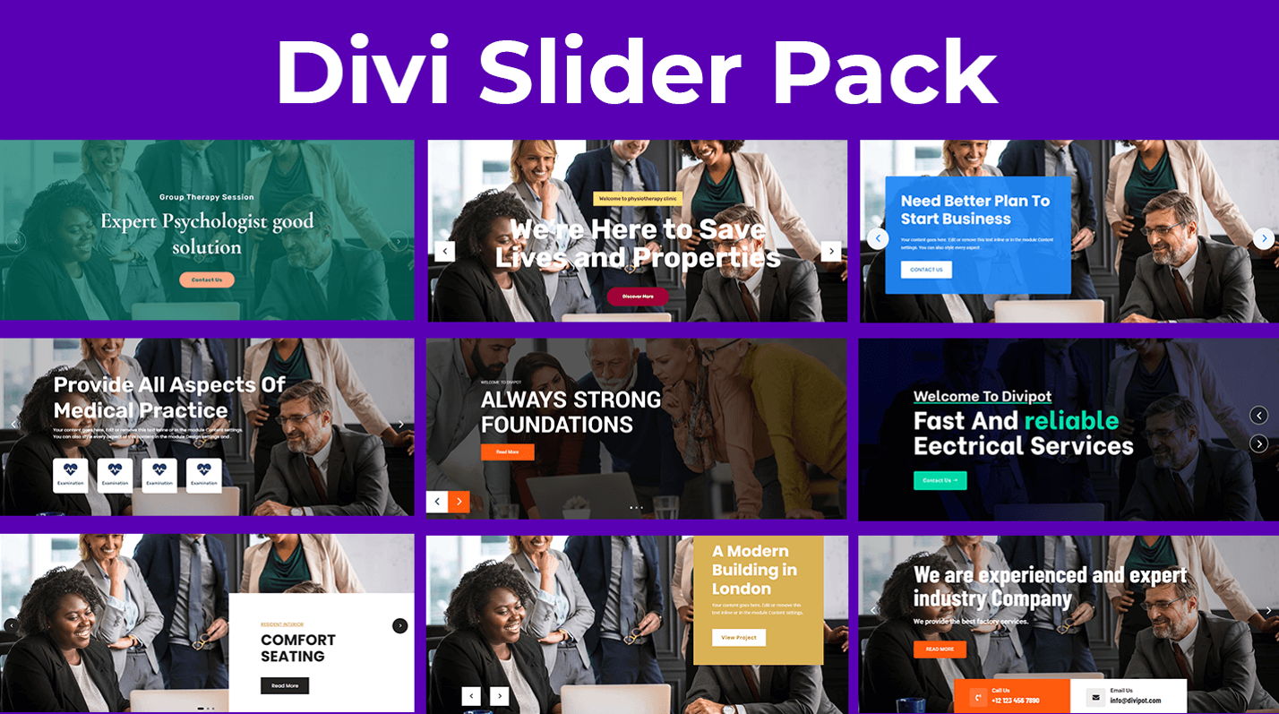 Divi Slider Pack Divi Layouts