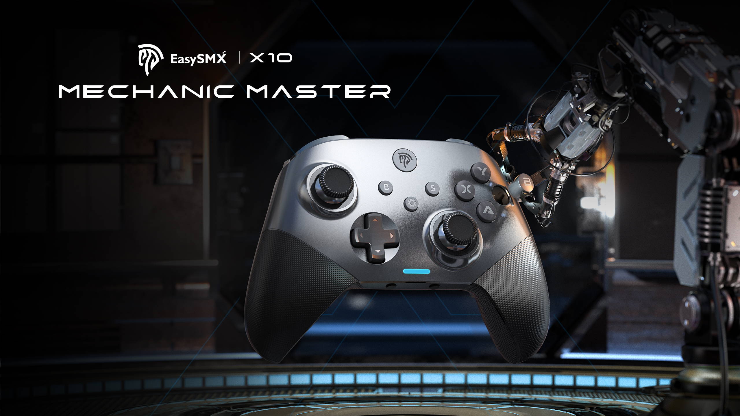 EasySMX X10 Tri-Mode Wireless Controller with Mechanical Buttons (Purple) - Vibe Gaming