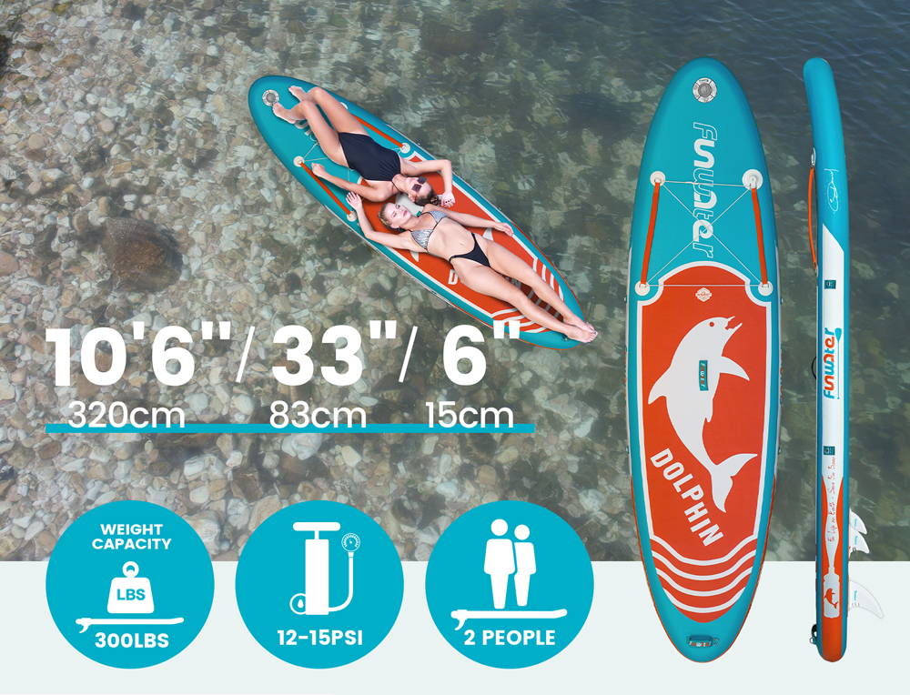 Funwater | Best Inflatable Paddle Board Dolphins 10' Touring