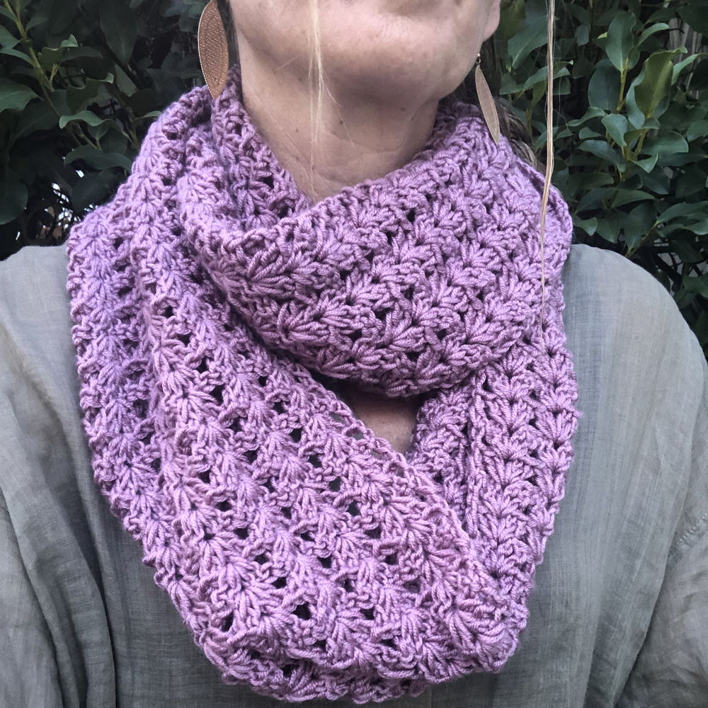Easy Ignite Infinity Scarf crochet pattern