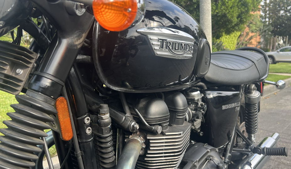 TRIUMPH BONNEVILLE T100 JET BLACK for rent near Los Angeles, CA