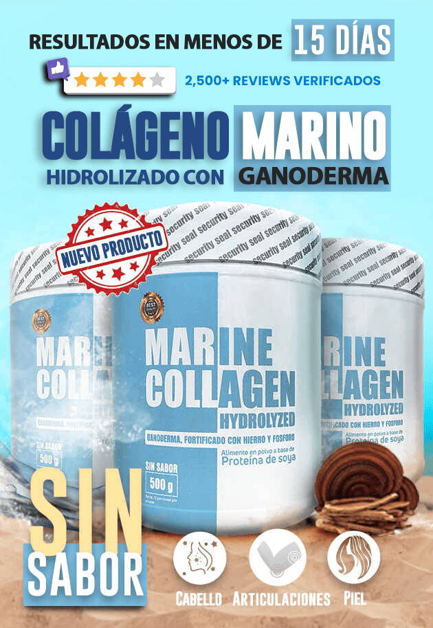Colágeno con Ganoderma SIN SABOR – Colageno Marino con Ganoderma