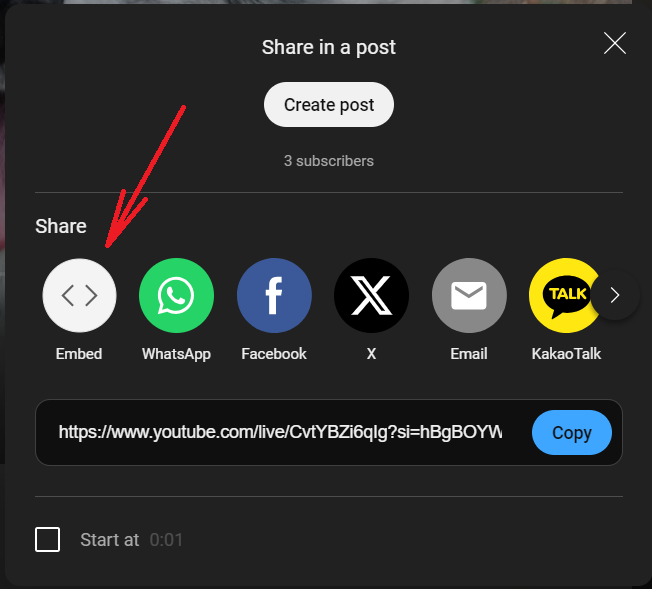 How to Embed a YouTube Live on your Website or Social Media Platforms
