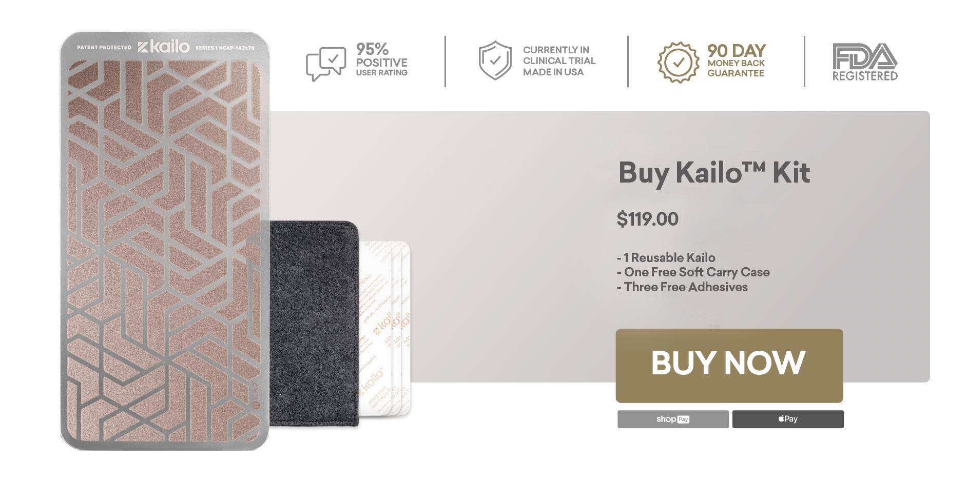 Welcome to Kailo. The reusable pain patch that reduces pain in seconds ...