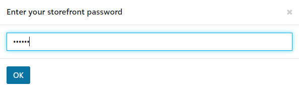 Setting and Using a Storefront Password