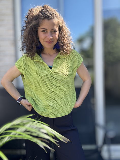The Polo T-Shirt Crochet Pattern | Oversized, Drop-Shoulder Design (XS–5XL)