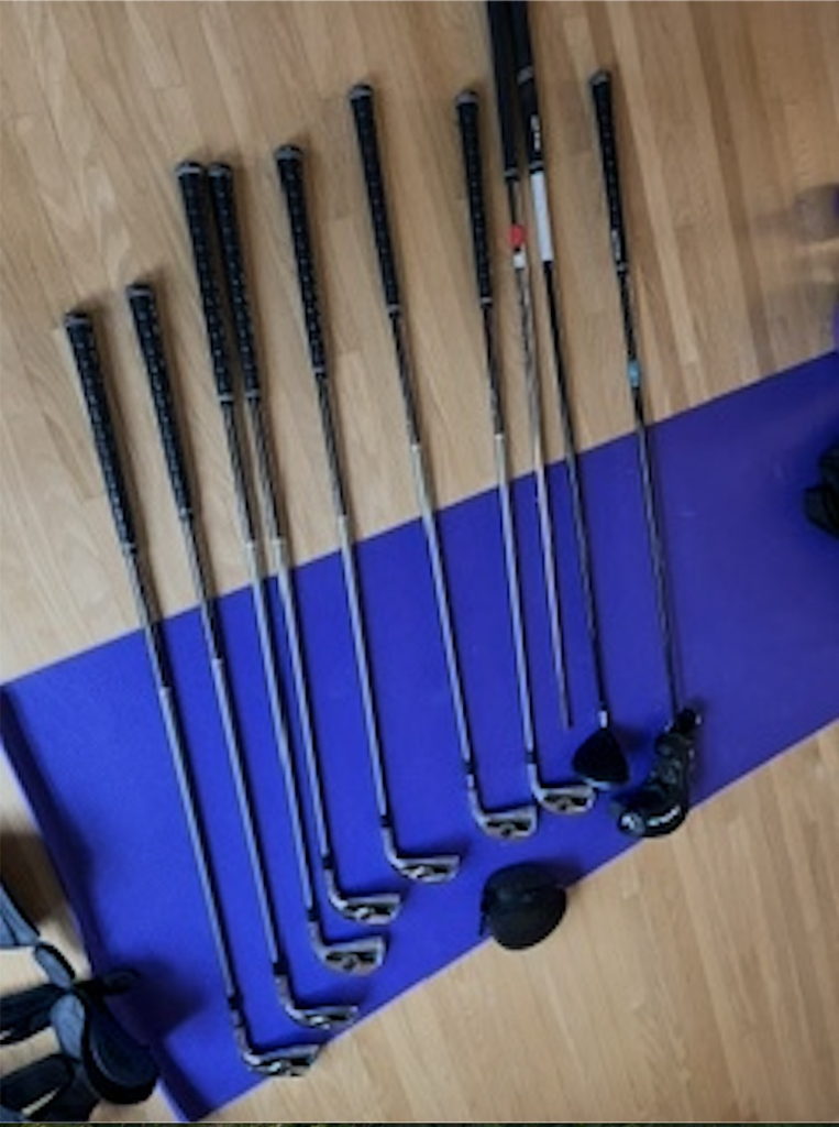 One Set of Taylor Made Golf Clubs and Nike Golf Bag, Other Misc Clubs ...