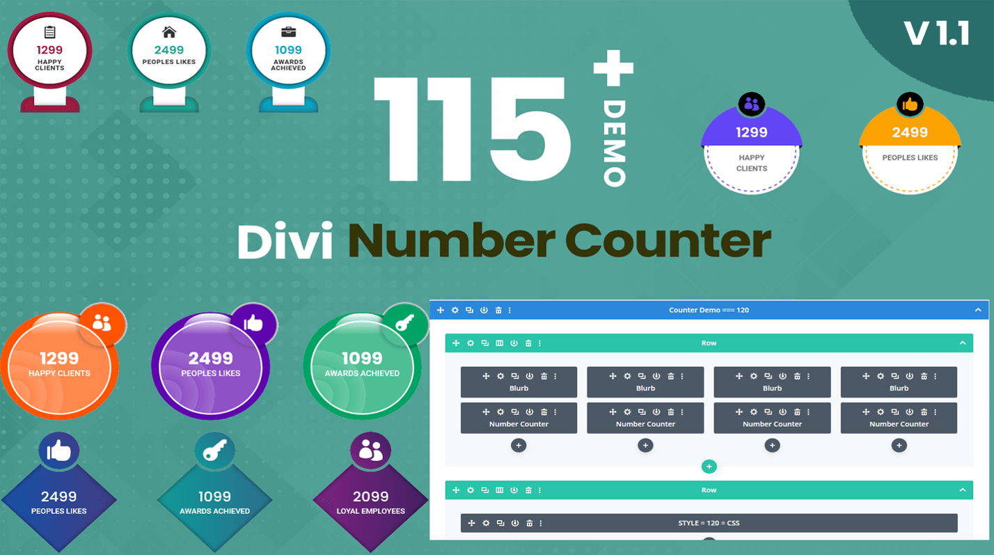 Divi Number Counter Layout Kit Divi Layouts