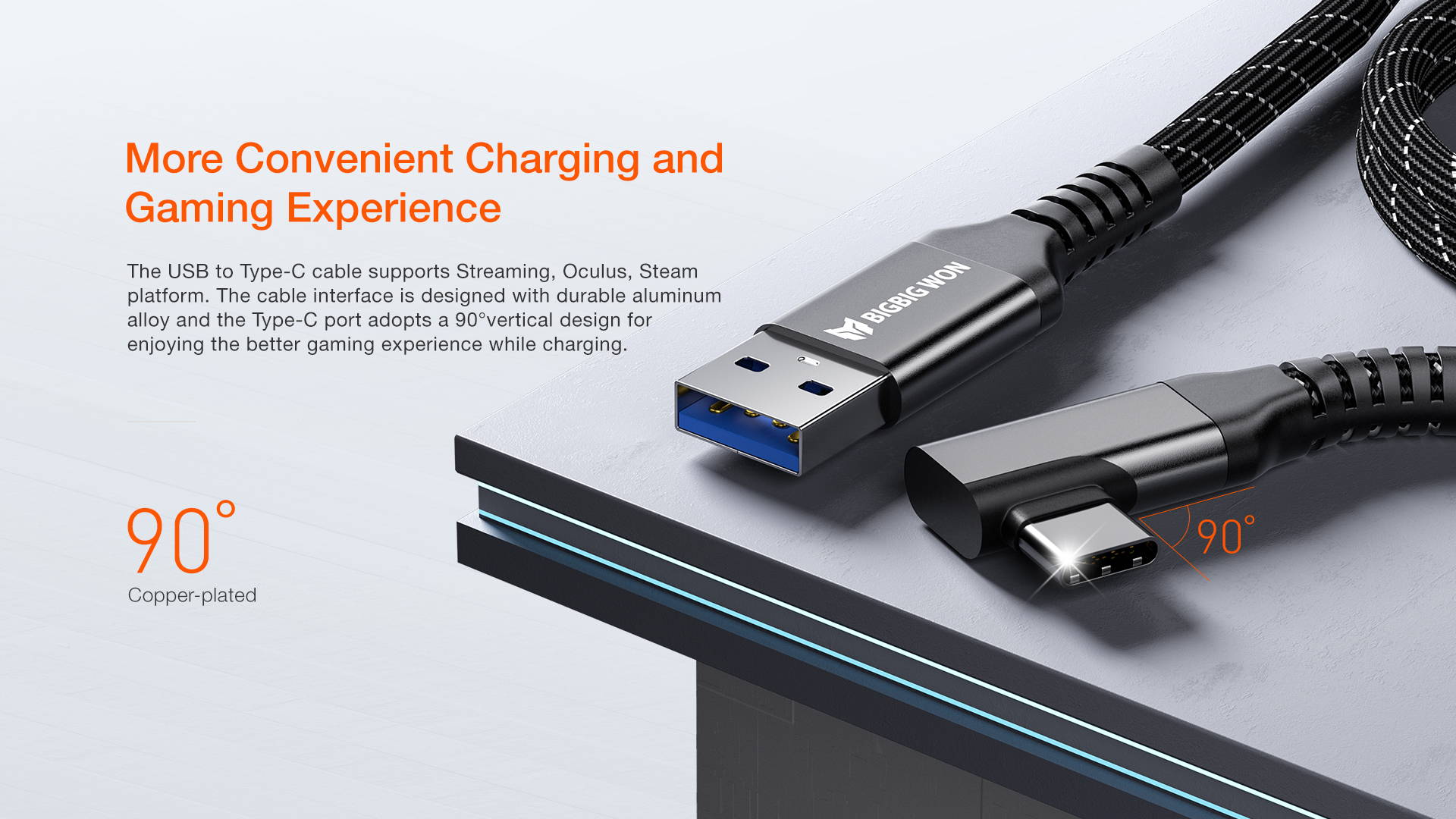 BIGBIGWON USB 3.2 USB C Type C Link Cable for Oculus Quest Link