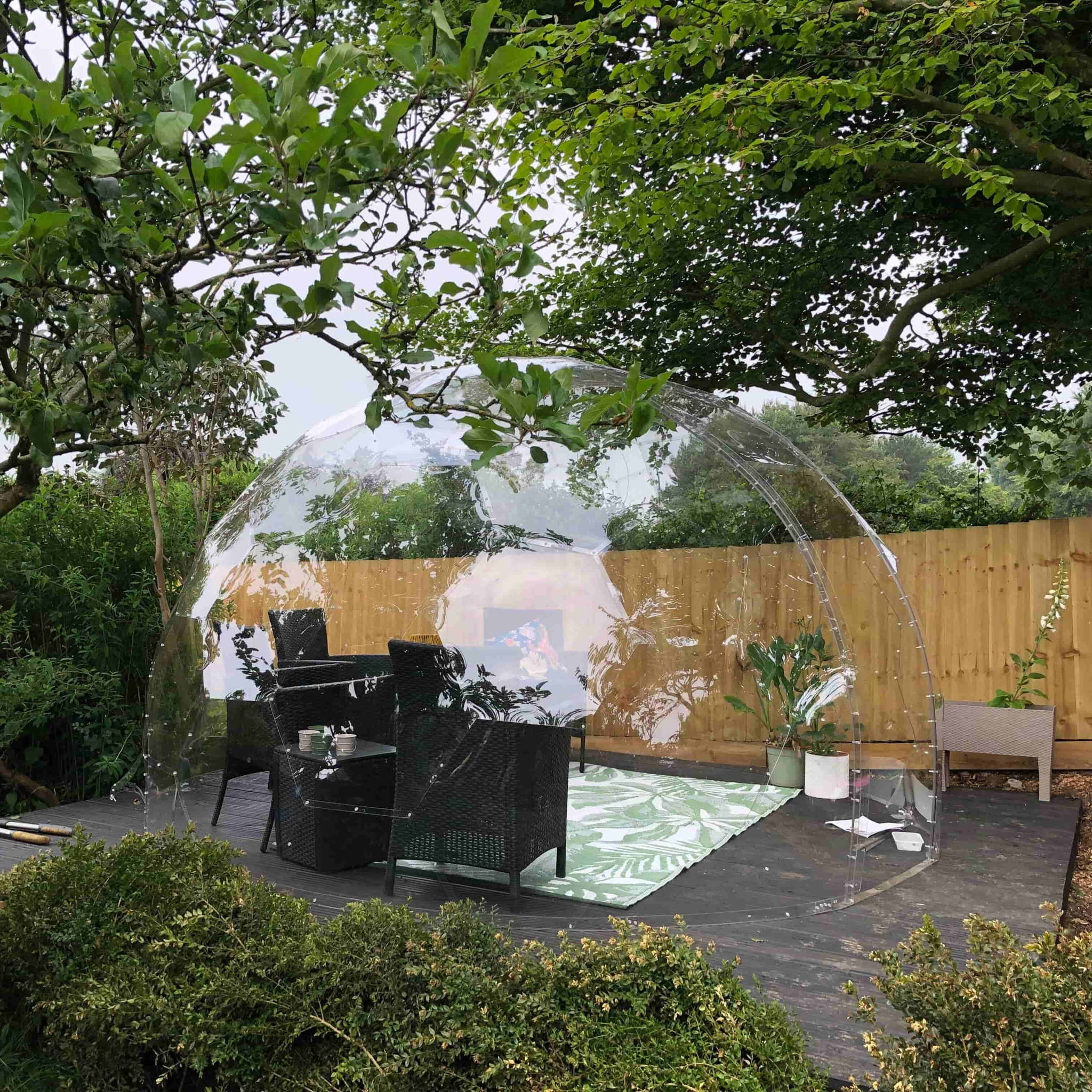 GeoDomeX Clear DIY Self Build Outdoor Geodesic Dome Room Garden Igloo ...