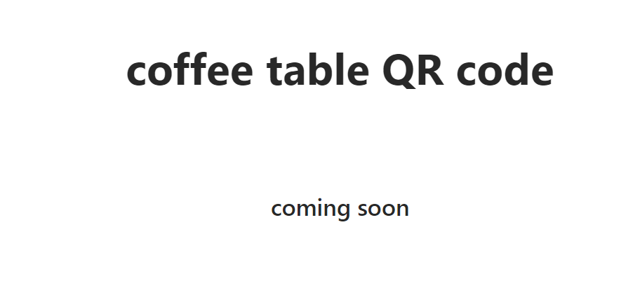 coffee table QR code