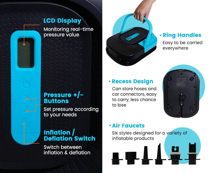 Funwater | In/Deflatable Electric Pump for Inflatable Paddle Board