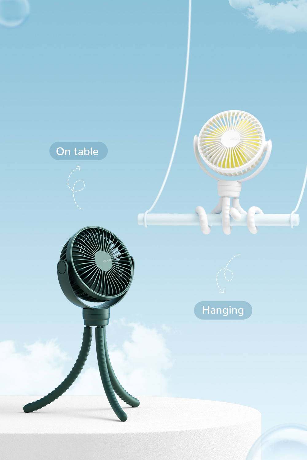 JISULIFE FA24 Mini Octopus Fan For Kids