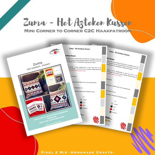 Zuma - The Aztec Pillow Cover - Mini Corner to Corner C2C Crochet