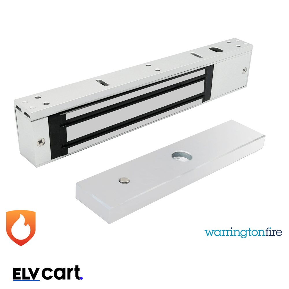IPIXA 600lbs BS EN Fire Rated Single Electromagnetic Lock - ELV Cart