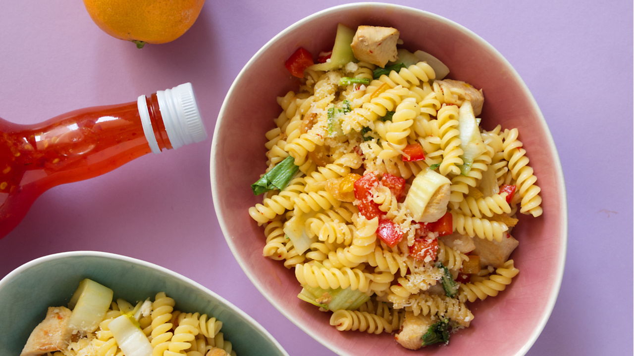 Sweet Chilli Chicken Pasta - Southeast Asian Recipes - Nyonya Cooking