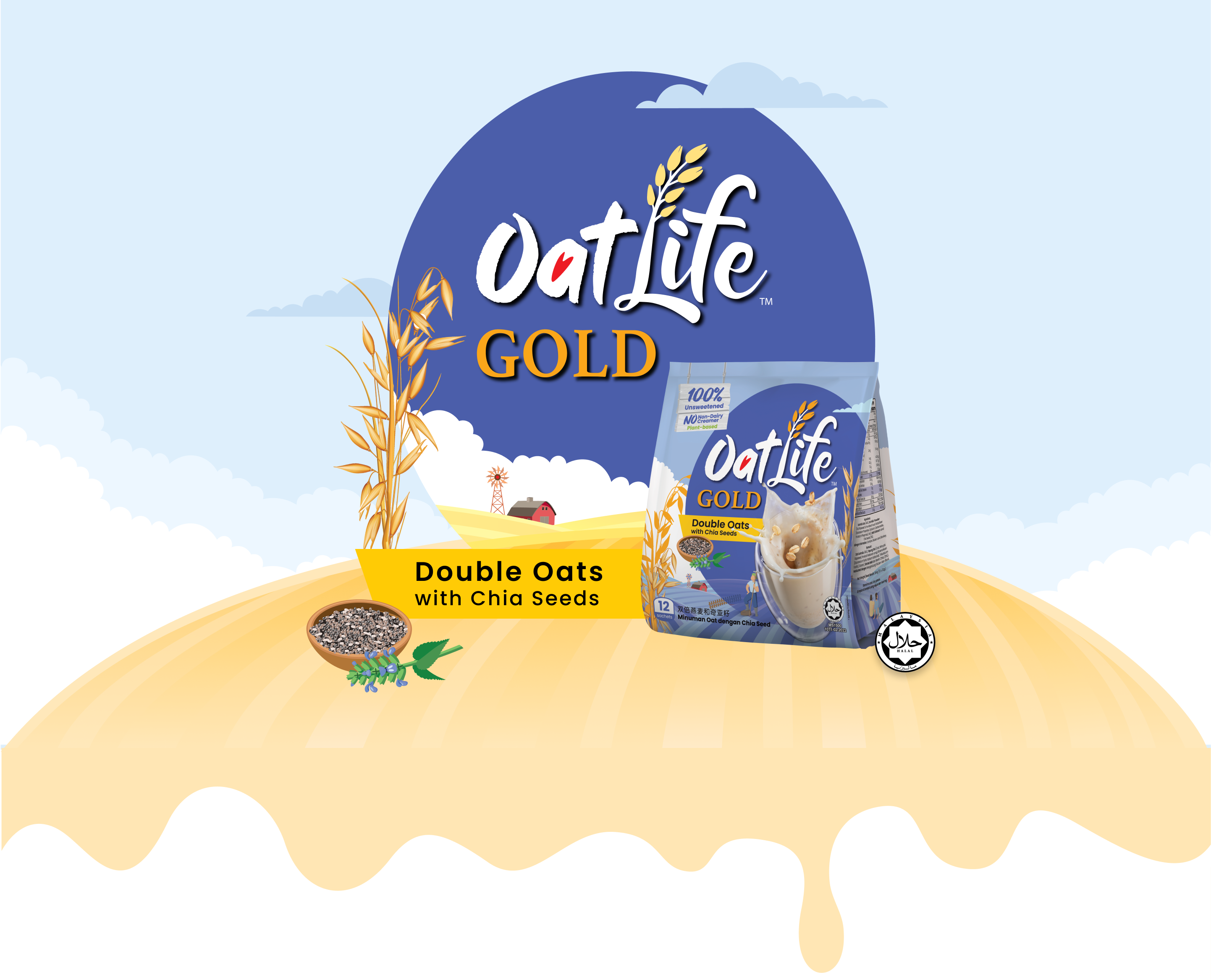 DOUBLE OATS WITH CHIA SEEDS – OatLife