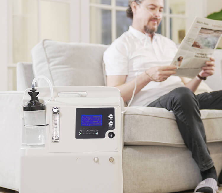 The 5L oxygen concentrator provides O2 supply at a flow rate of 0.5-5 ...