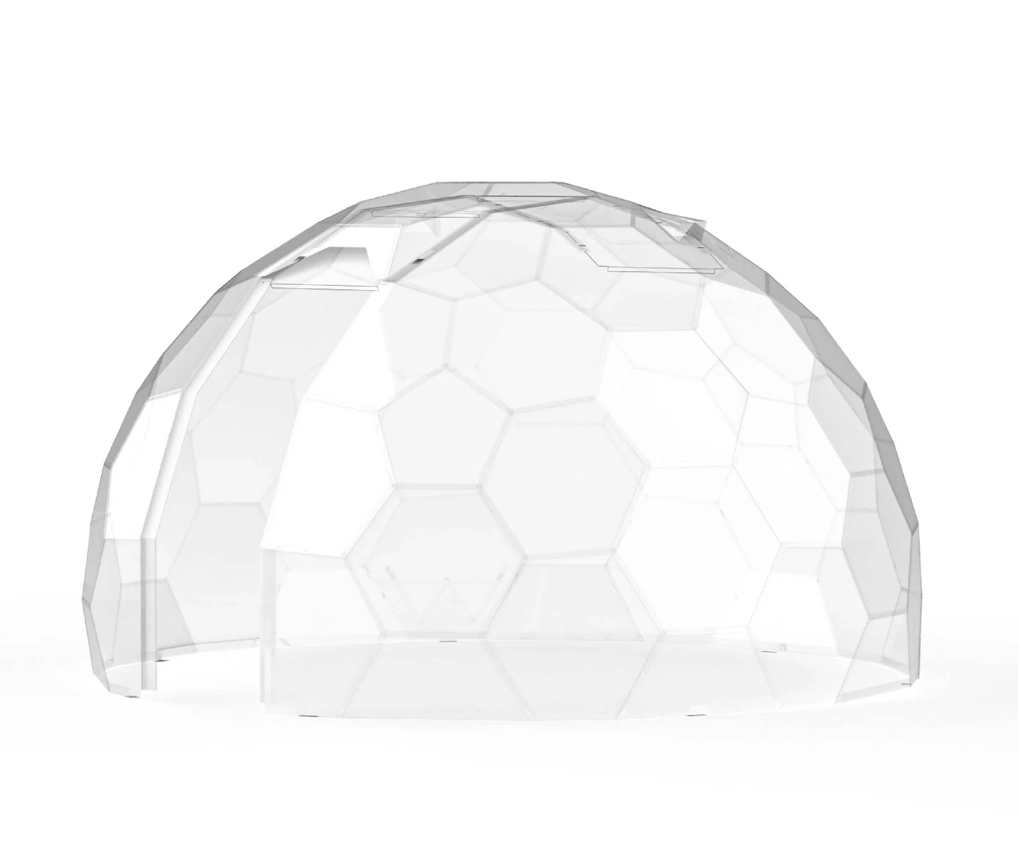 GeoDomeX Clear DIY Self Build Outdoor Geodesic Dome Room Garden Igloo ...