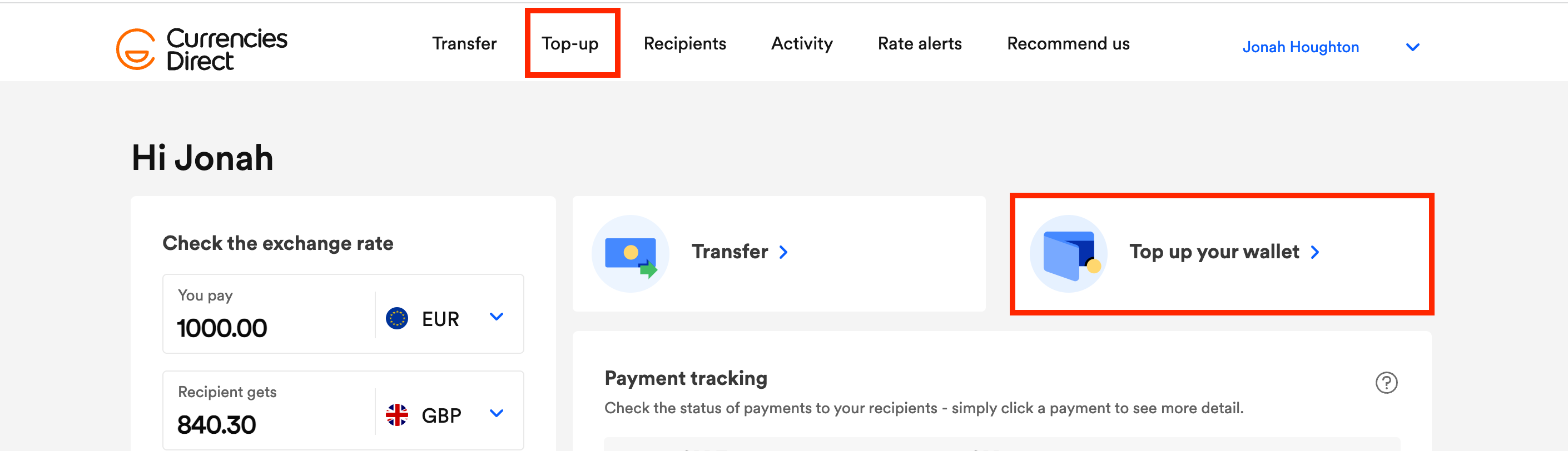 How do I add money to a wallet?