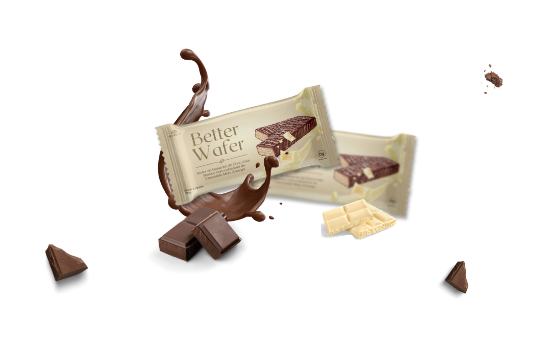 Better Wafer Proteica Chocolate Branco com Cobertuda de Chocolate - Ca ...