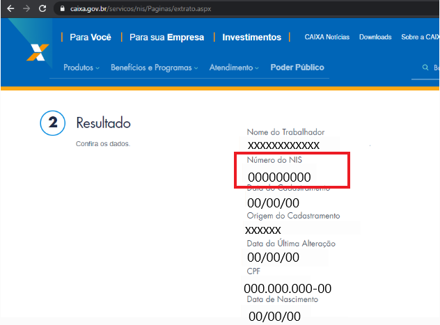 Consulta online - PIS/NIS