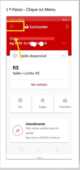 Dados bancários - Santander