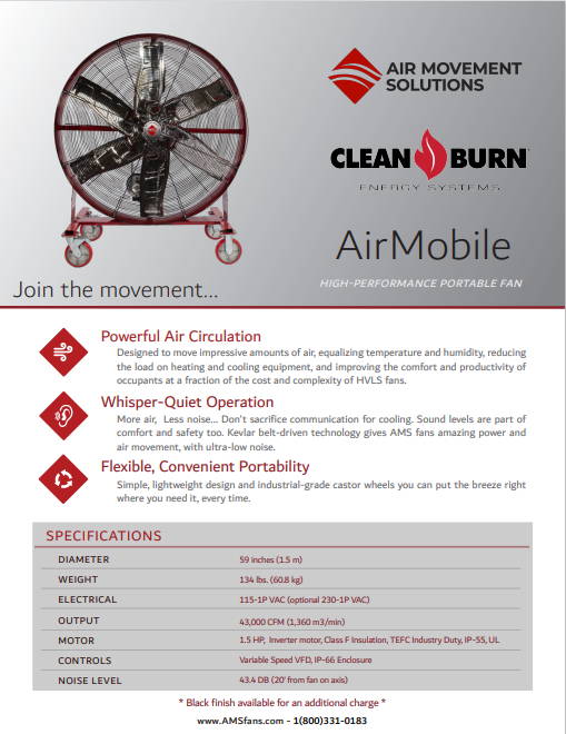 [Catalog] Air Movement Solutions Clean Burn AirMobile Portable Fan ...