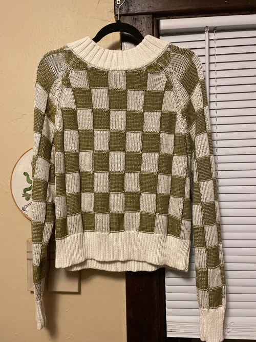 Checkerboard Sweater - $125.00 | Curator SF ~ Pre-loved