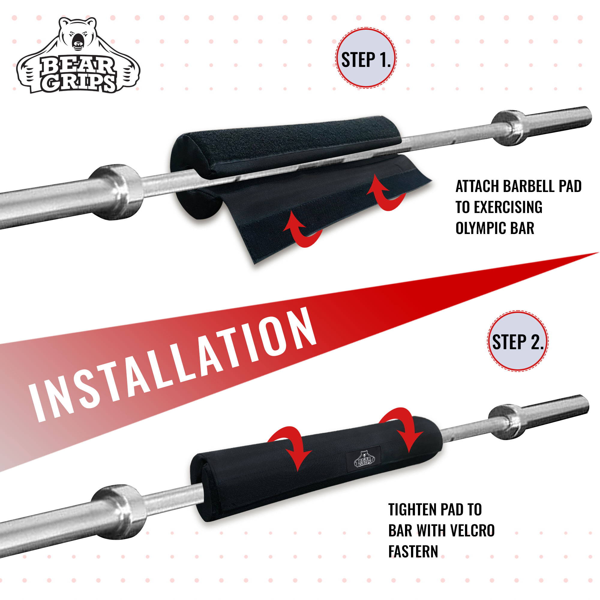 Barbell Pad (Single or Set with Ankle Straps) – BearGrips