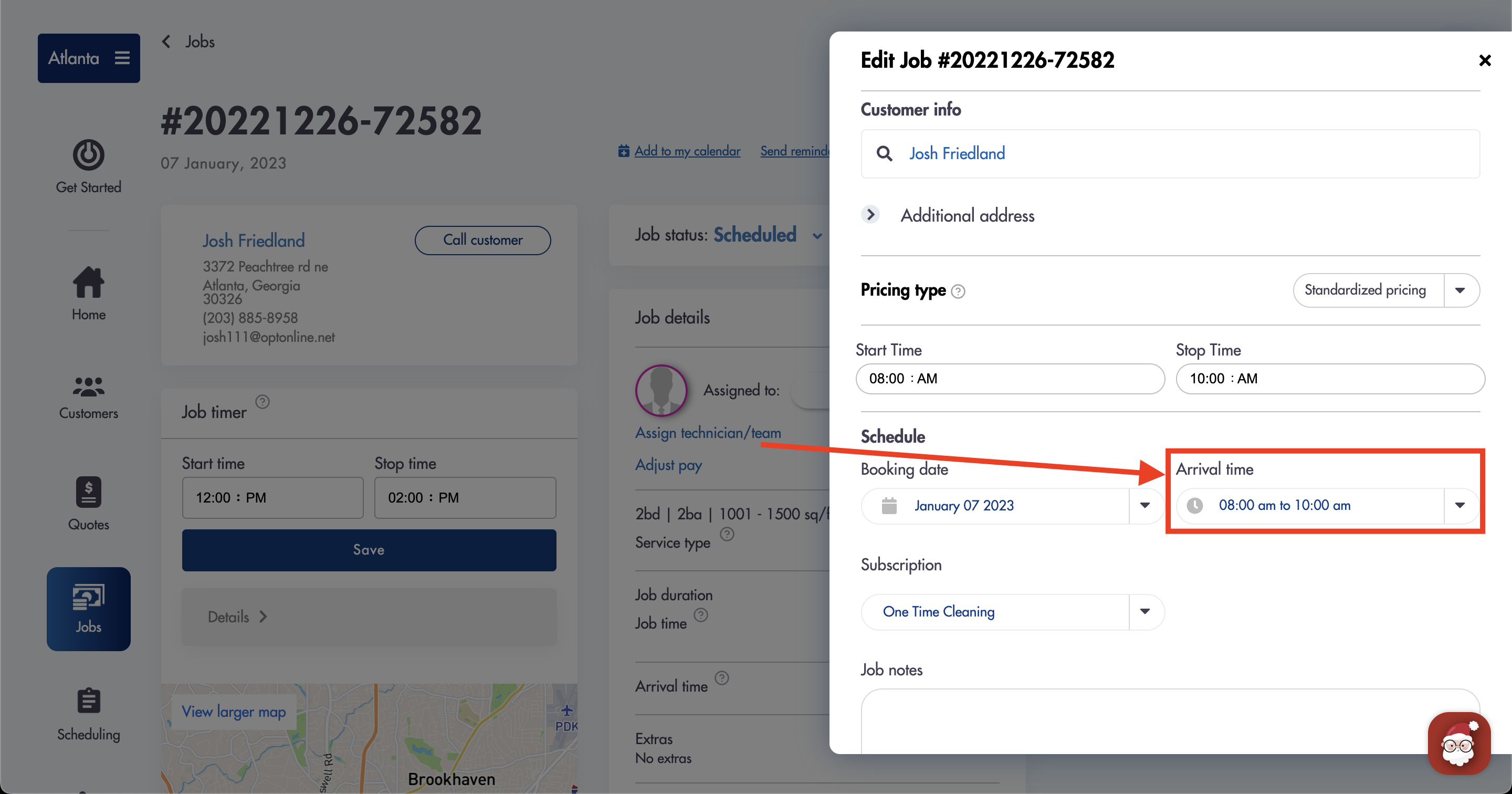 How to set up and edit your arrival time options