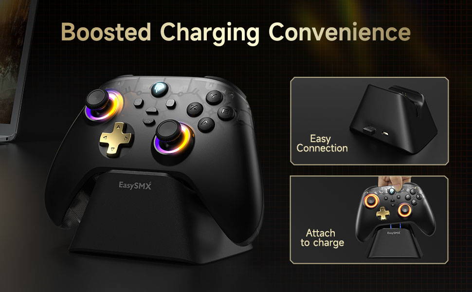 EasySMX® D05 Multiplatform Gaming Controller with Charging Dock, Hall – EasySMX