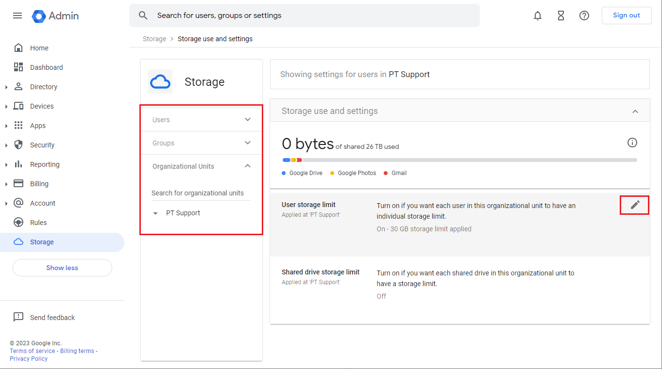 Manage Pooled Storage