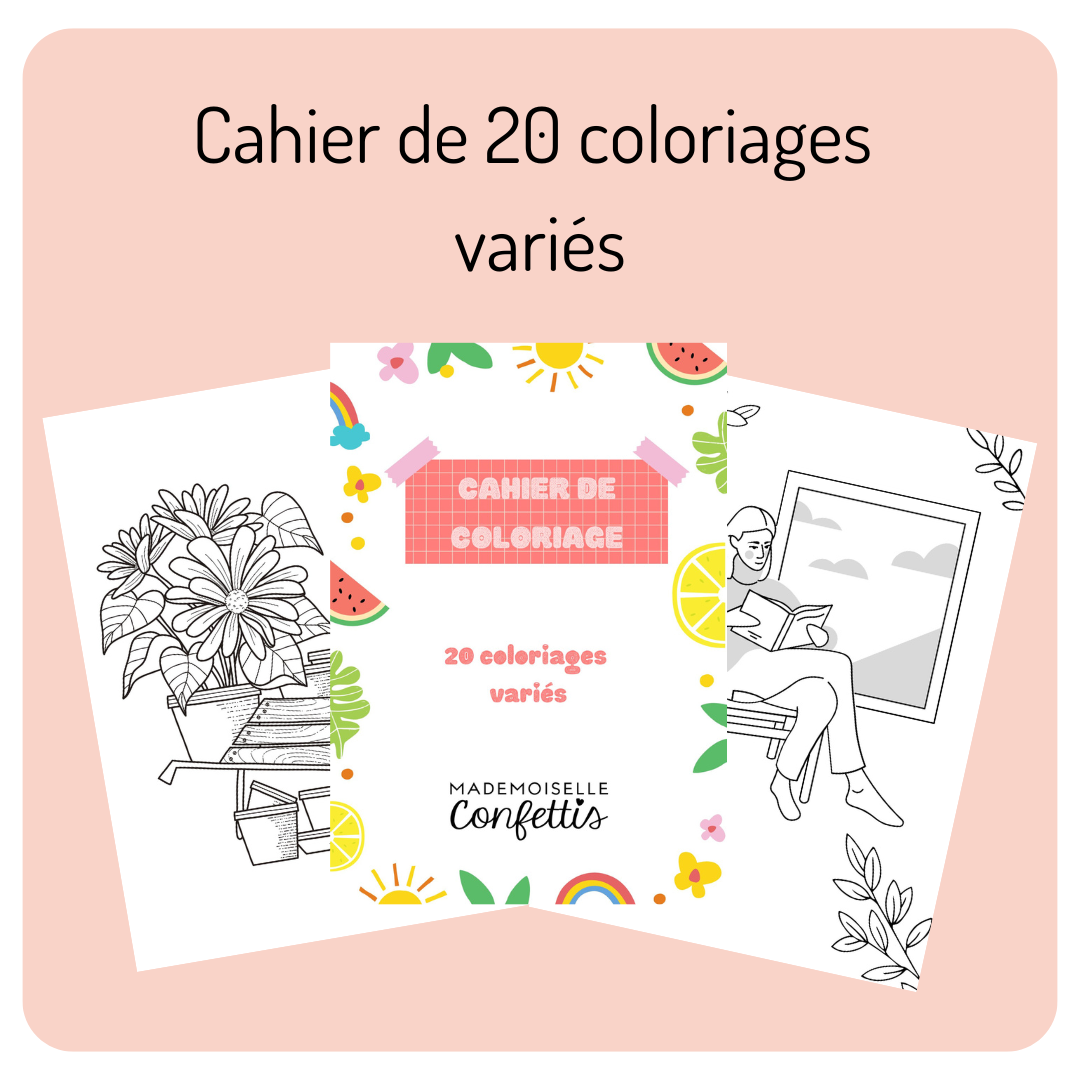 CAHIER-COLORIAGE - Mademoiselle Confettis