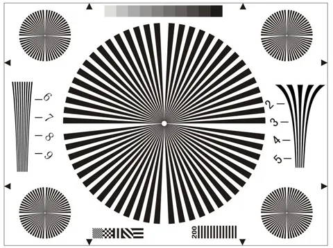 camera lens focus chart