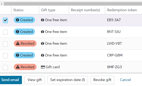 Editing Gift Code Expiration Dates