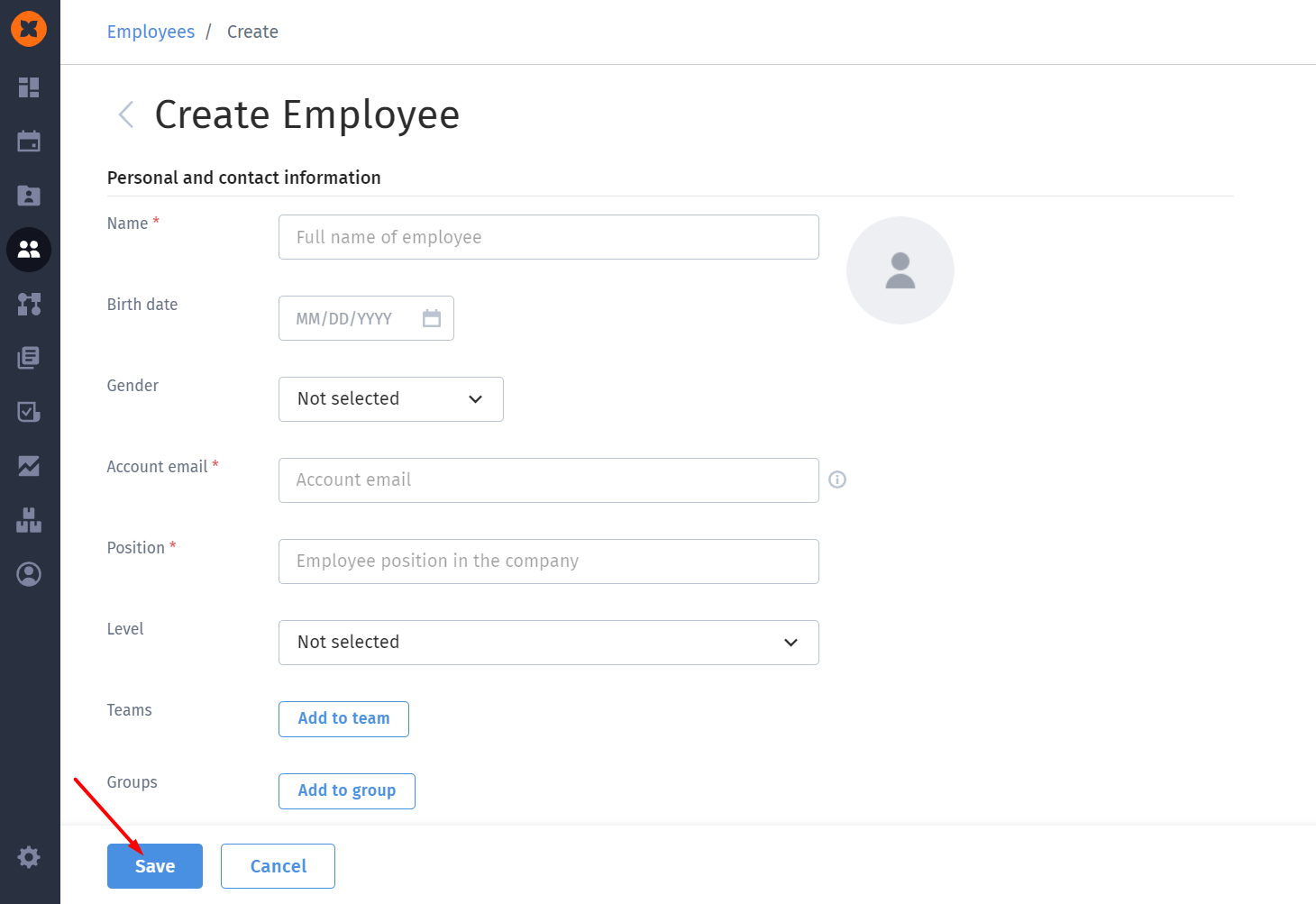 Adding employees | HURMA