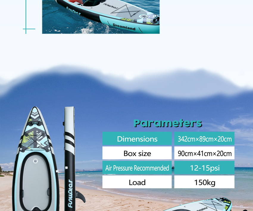 Funwater | 1 Person Inflatable Fishing Kayak Dreamland 11'3"