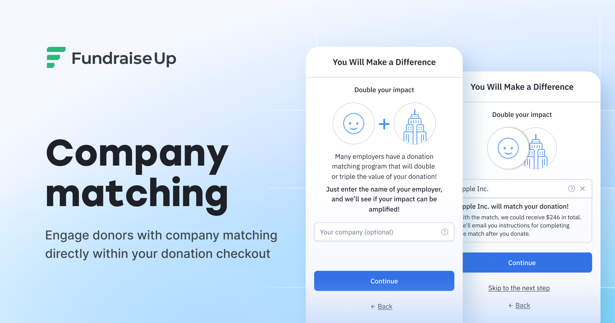 Company Donation Matching Platform for Corporate Matching | Fundraise Up