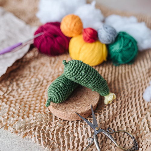 Easy CUCUMBER Crochet Pattern PDF Crochet Play Food Amigurumi Food ...