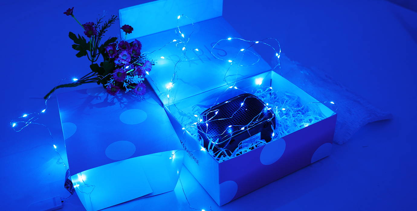 Onforu IP67 Blue LED String Fairy Light Battery Operated Silver String ...