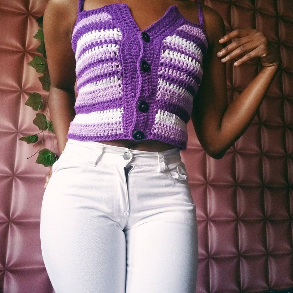 Easy Easy crochet top pdf Pattern, Crop tube top Pattern, Crochet ...