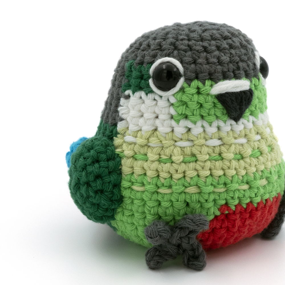 Amigurumi Green-Cheek Conure