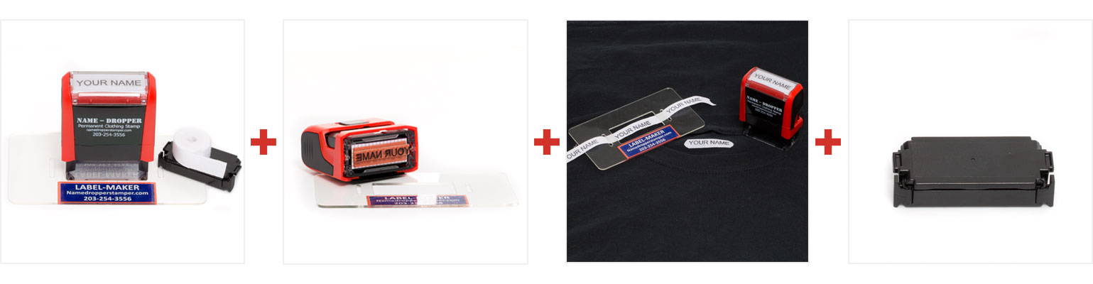 NAME-DROPPER Permanent Ink Clothing Stamp & Laundry Marker