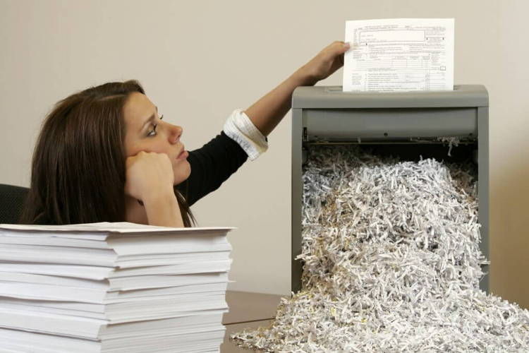 paper shredder problems